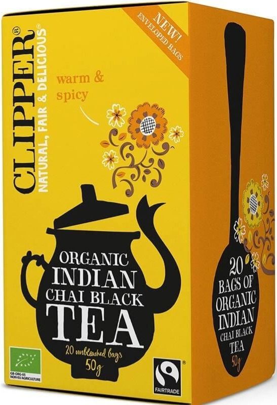 Clipper Organic Indian Chai Black Tea 20 teposer - Crema